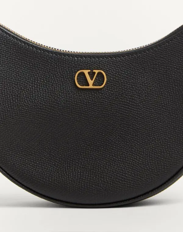 Valentino Garavani Vlogo Signature Zip-up Mini Shoulder Bag - Black