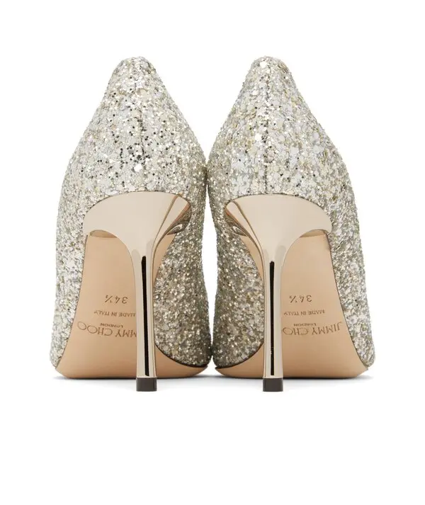 JIMMY CHOO Romy 85 Glitter Stiletto Pumps