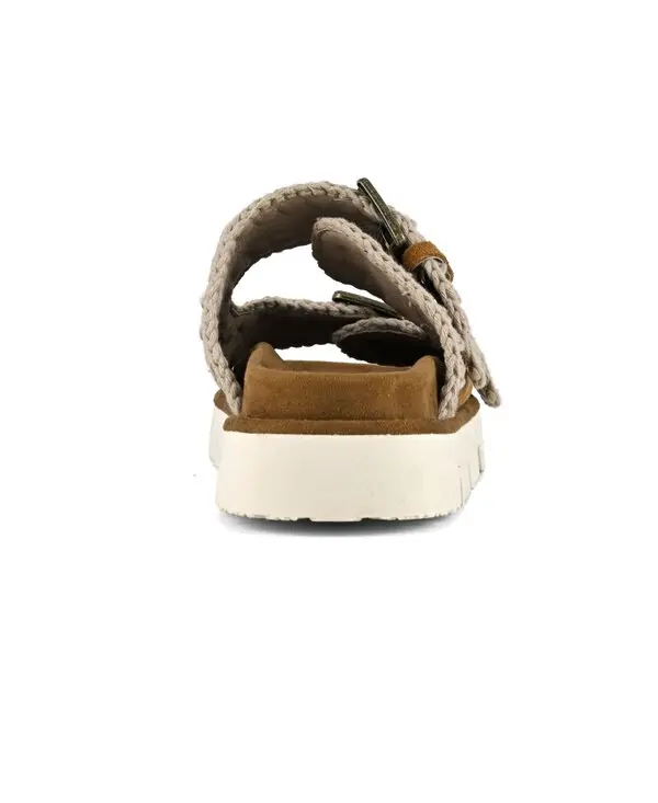 Mou Suede Sandals With Double Straps And Trademark Stitching