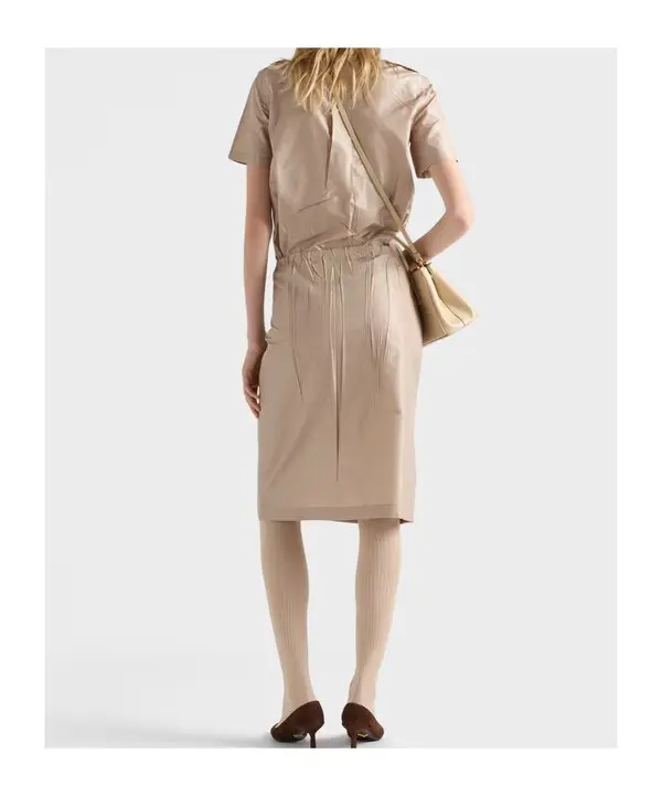 Prada Drawstring Midi Skirt