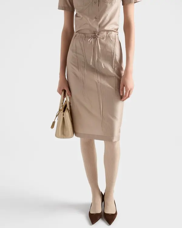 Prada Drawstring Midi Skirt