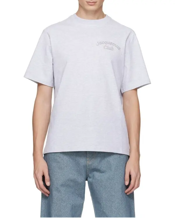 Jacquemus Logo Embroidered Crewneck T-shirt - White