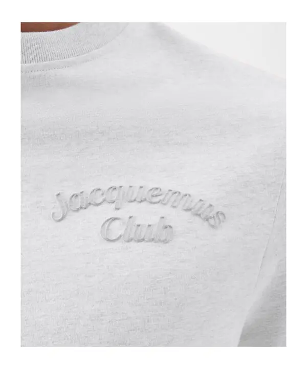 Jacquemus Logo Embroidered Crewneck T-shirt - White