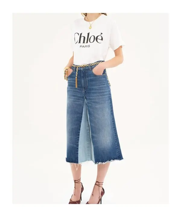 Chloé Logo Printed Oversized T-shirt - White