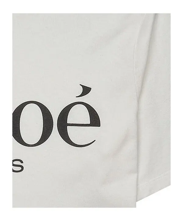 Chloé Logo Printed Oversized T-shirt - White