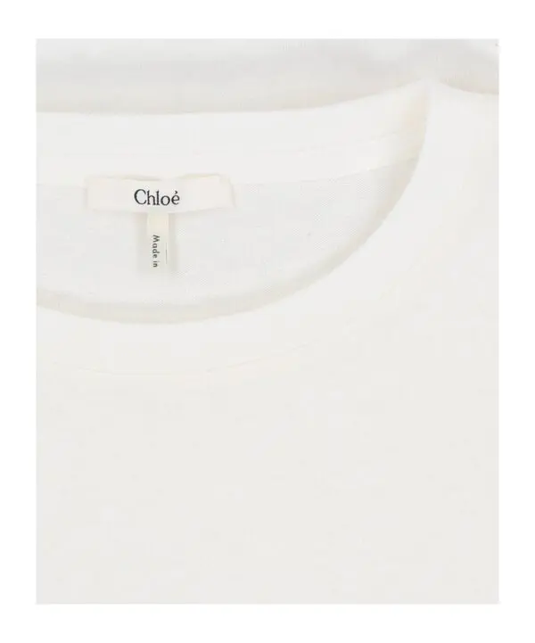 Chloé Logo Printed Oversized T-shirt - White