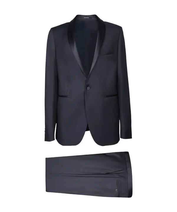 Tagliatore Three Piece Tailored Suit - Black