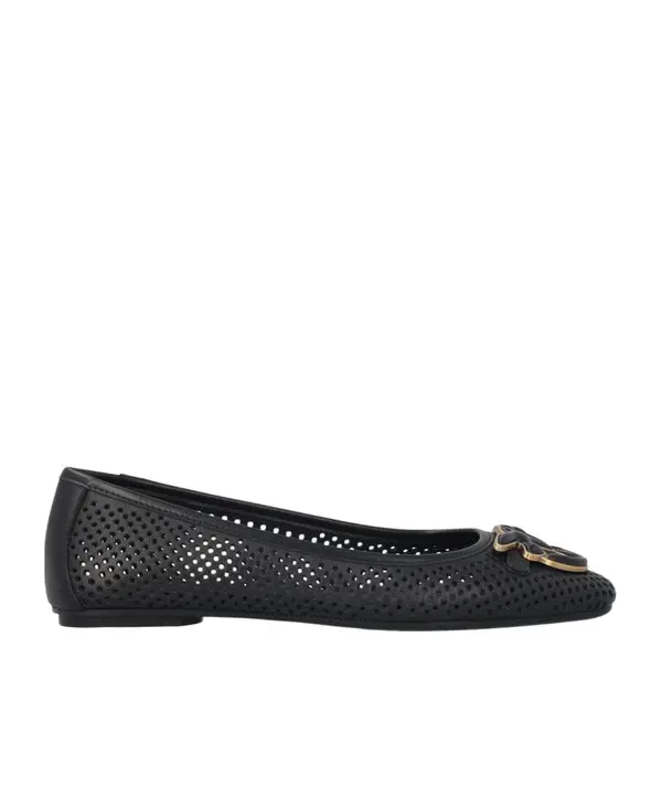 Pinko Love Birds Square Toe Ballerinas - Black