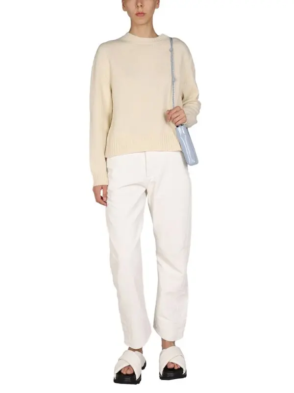 JIL SANDER Button Detailed Crewneck Knit Jumper - No