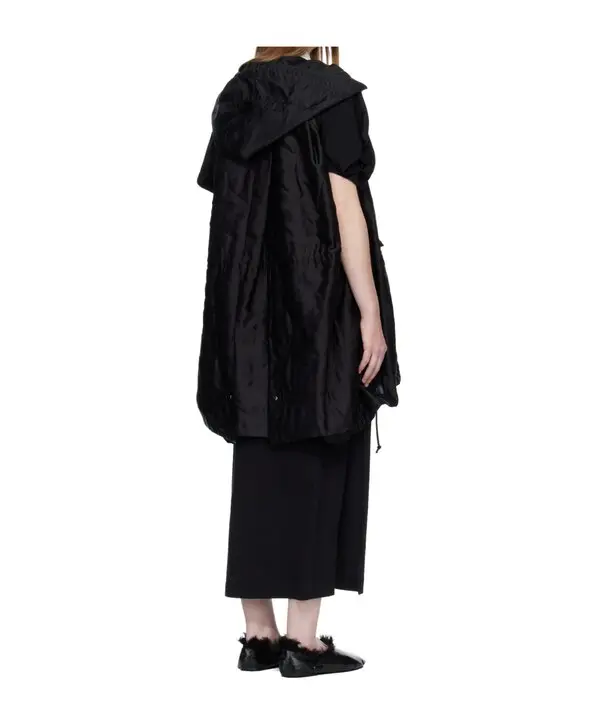 Sacai Quilted Hooded Vest - Black