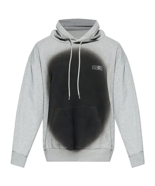 MAISON MARGIELA Long-sleeved Drawstring Hoodie - Gray