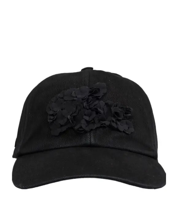 Lacoste Floral-appliqué Baseball Cap - Black