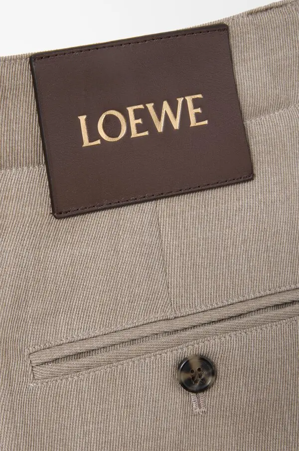 Loewe Pressed Crease Belted Trousers - Mixed Beige