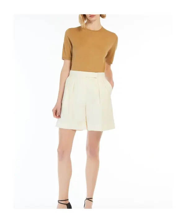 Max Mara Warren Crewneck Knitted Top - Camel