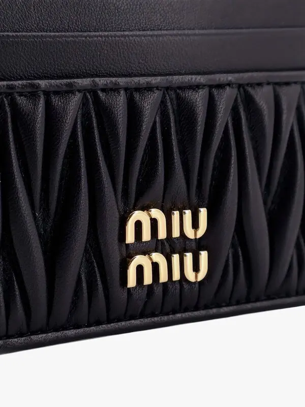 Miu Miu Logo-lettering Cardholder - Black