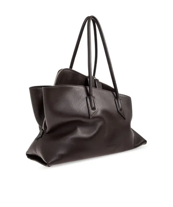 Attico La Passeggiata Medium Top Handle Bag - Black