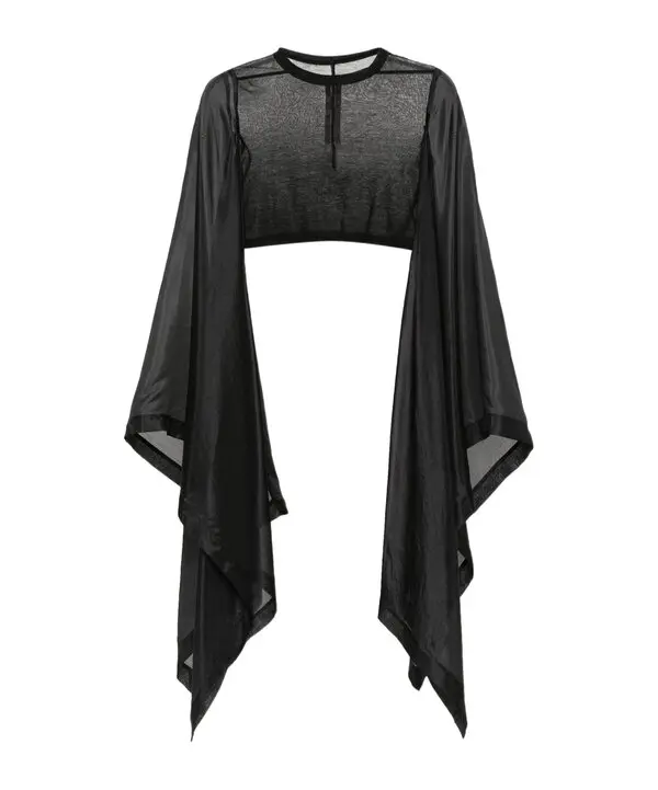 Rick Owens Flag Sheer Cropped Top