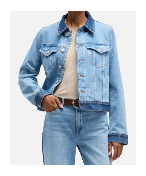 7 For All Mankind Buttoned Denim Jacket - Blue
