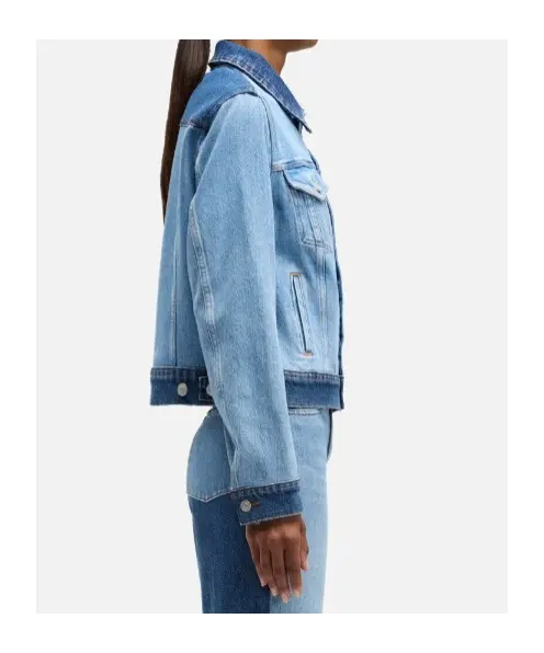 7 For All Mankind Buttoned Denim Jacket - Blue