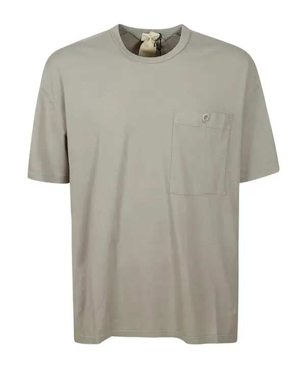 TEN C Logo-patch Crew-neck T-shirt - Gray