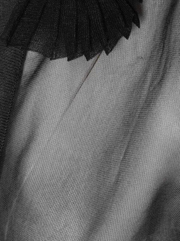Philosophy Di Lorenzo Serafini Pleated-collar Sheer Blouse