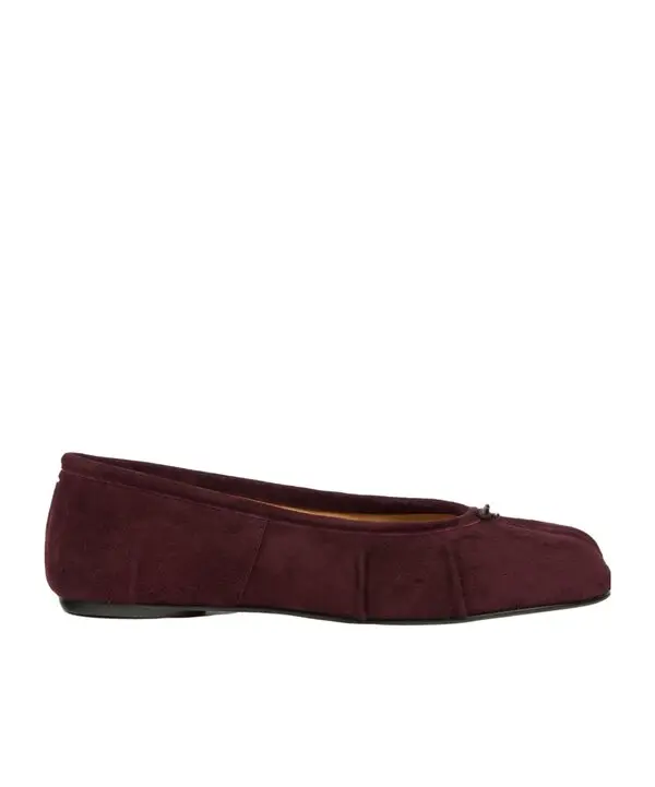 MAISON MARGIELA Bow Embellished Tabi Ballet Flats - Brown