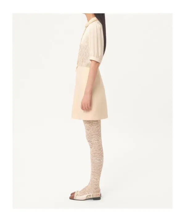 Valentino Garavani Ruffled Crepe Couture Mini Dress With Silk Jacquard Top