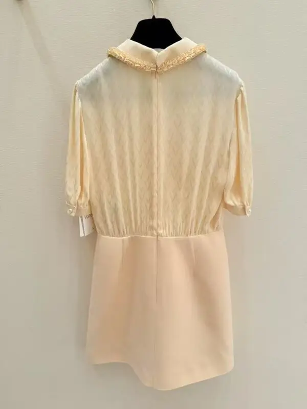 Valentino Garavani Ruffled Crepe Couture Mini Dress With Silk Jacquard Top