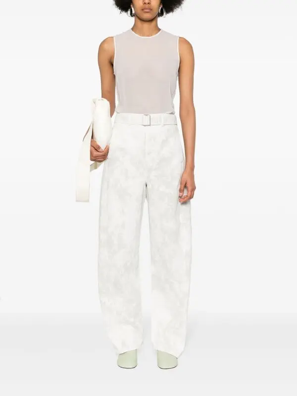 AMI Paris Sleeveless Semi-sheer Silk Top