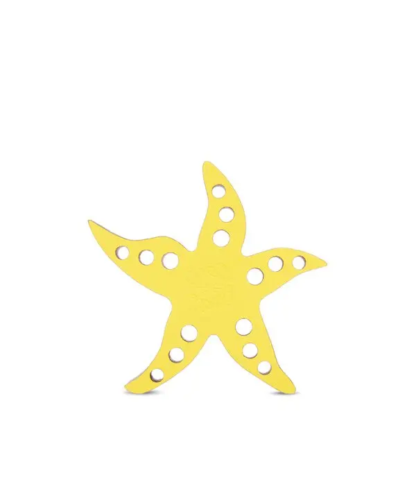Loewe Starfish Dice In Calfskin - Yellow/tan