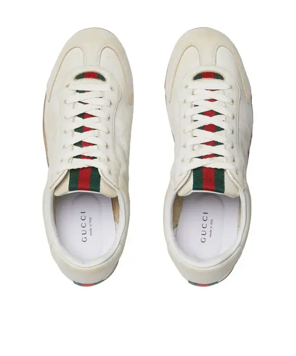 Gucci Shift Low-top Sneakers In Washed Leather