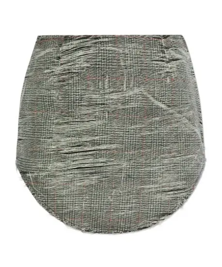 DIESEL® De-ada-fsg Checkered Distressed Skirt - Gray