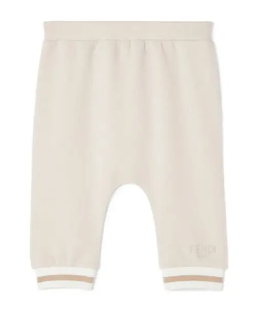 Fendi Beige Fleece Baby Pants