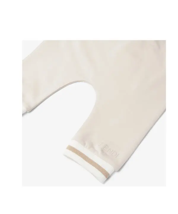 Fendi Beige Fleece Baby Pants