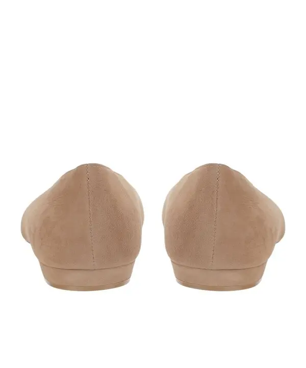GIANVITO ROSSI Almond Toe Flats - Brown