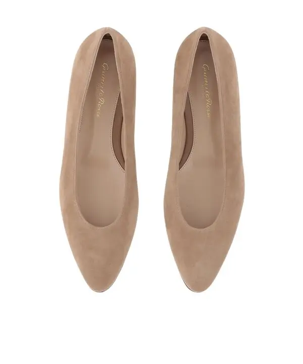 GIANVITO ROSSI Almond Toe Flats - Brown