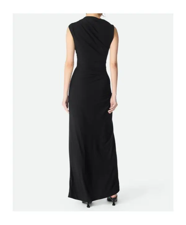 Bottega Veneta Sleeveless Maxi Dress With Metal Pendant Detail