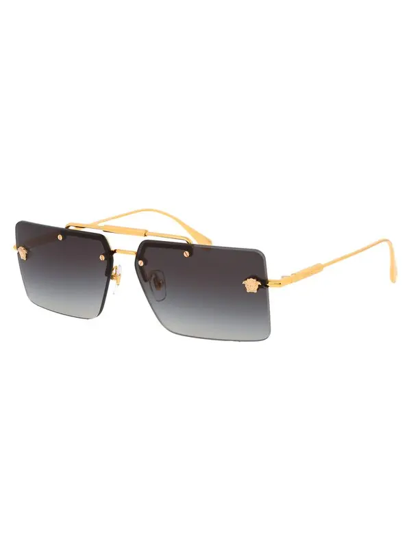 Versace Rectangular Frame Sunglasses - Black