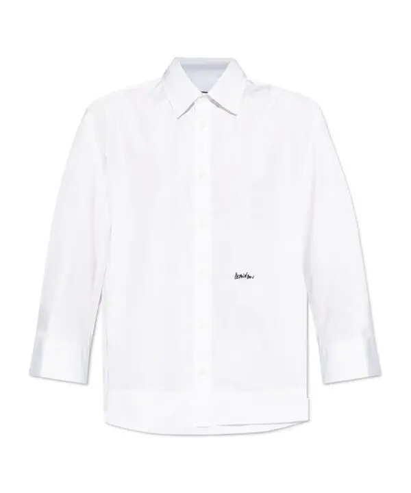 Dsquared2 Logo Embroidered Shirt - White