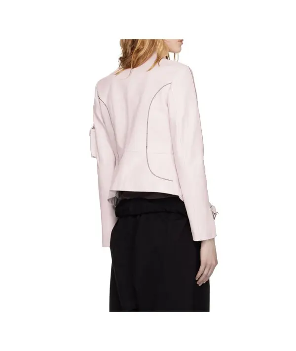 OPEN YY Radius Paneled Leather Jacket