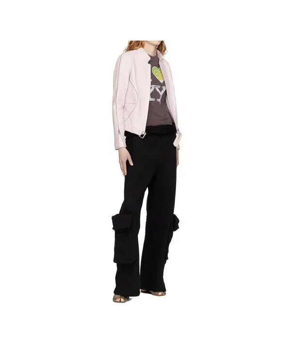 OPEN YY Radius Paneled Leather Jacket