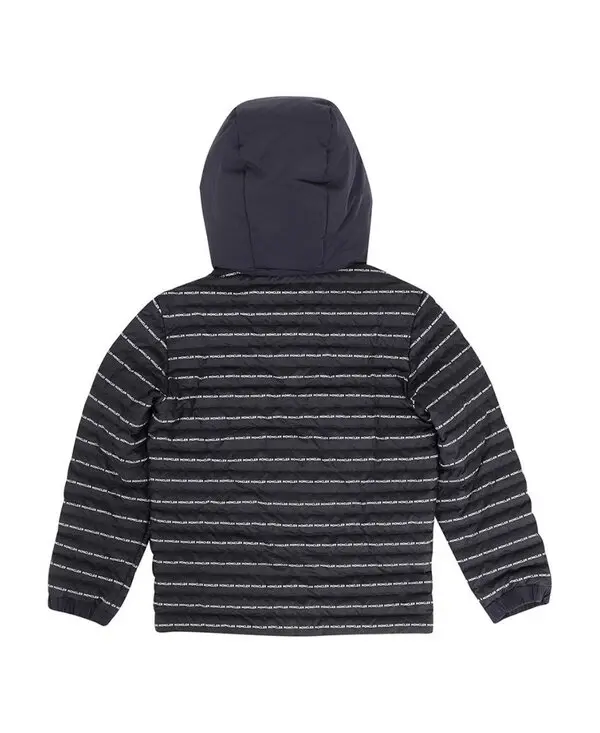 Moncler Striped Puffer Jacket With Hood