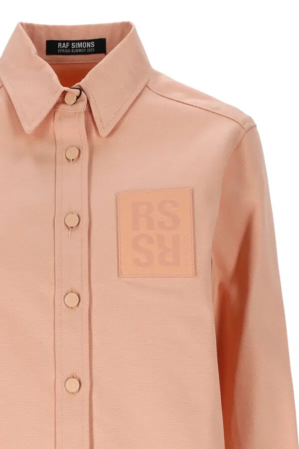 Raf Simons Logo Long Sleeve Shirt - Nude