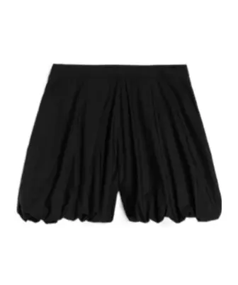 JIL SANDER Poplin Balloon Shorts - Black
