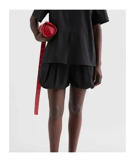 JIL SANDER Poplin Balloon Shorts - Black