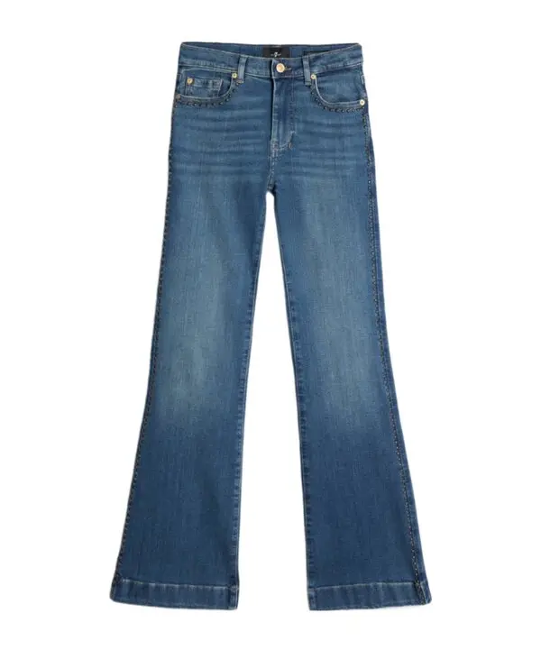 7 For All Mankind Studded Flared Jeans - Vintage Gradient