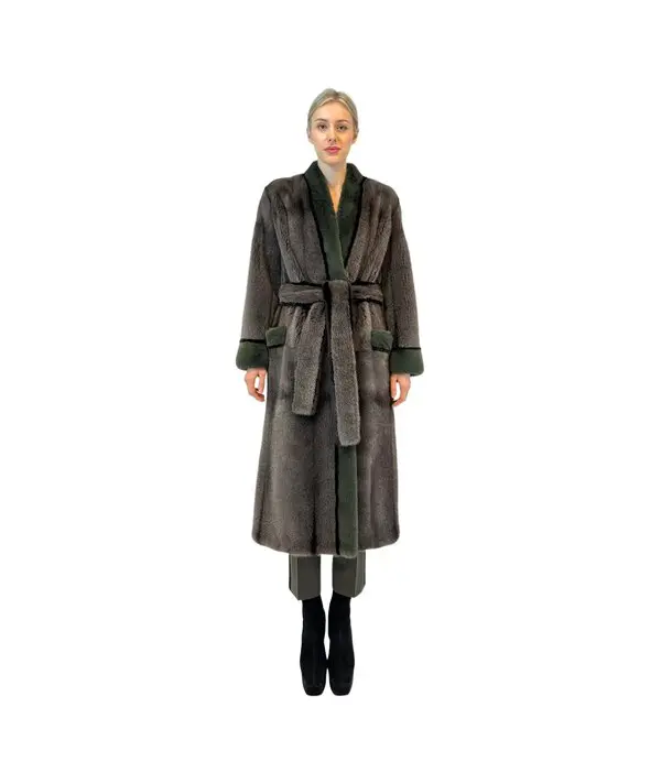 LISKA Long-sleeved Fur Coat