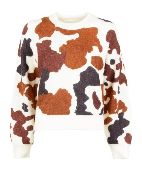 MC2 SAINT BARTH Danya Cow-print Sweater - White
