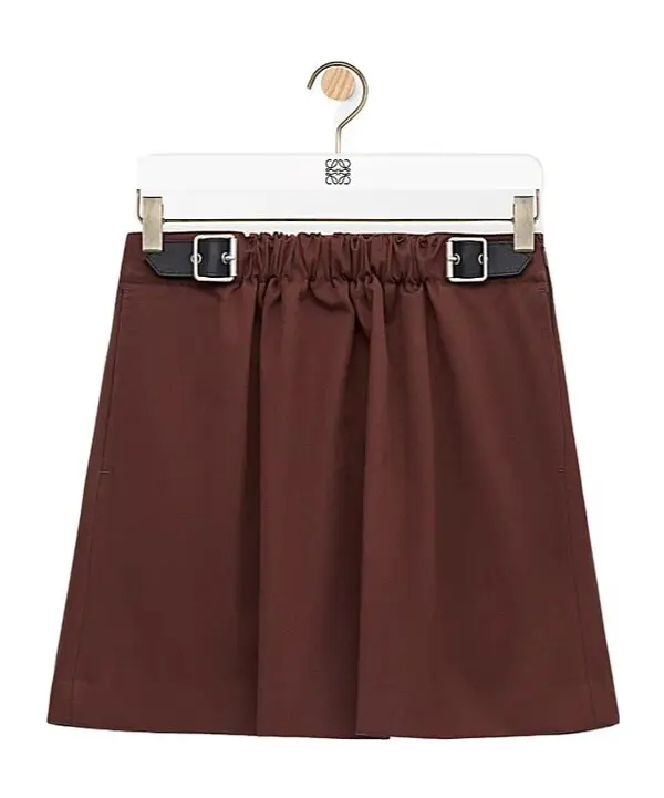 Loewe Belted Mini Skirt - Brown