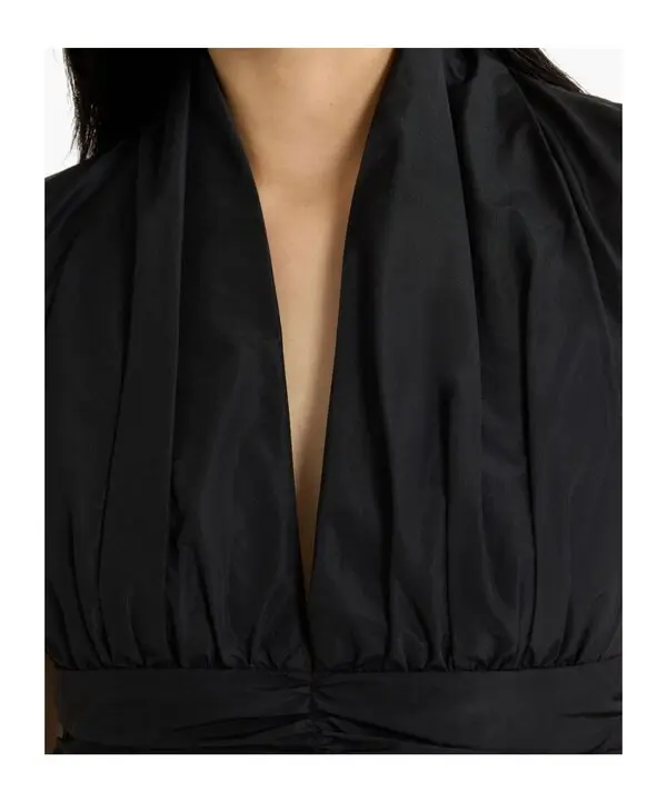 PATOU Ruched Halterneck Mini Dress